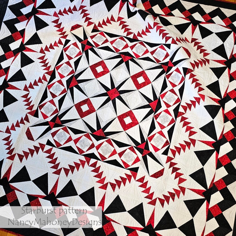 Starburst Quilt Pattern (PDF Digital Download), Foundation Paper Pieced ...
