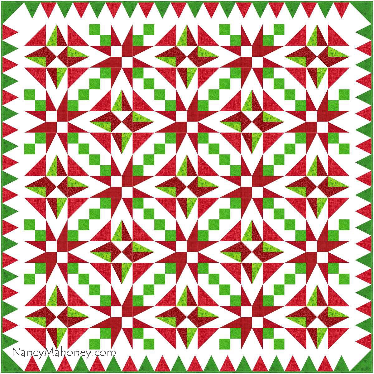 Electric Blue Quilt Pattern paper Copy - Etsy