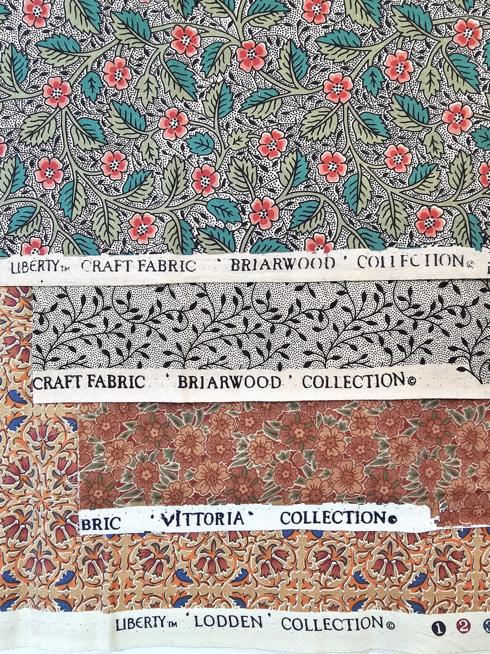 Vintage Liberty Craft Fabric, Curated Bundle, 2-1/8 Yards Total, 100% ...