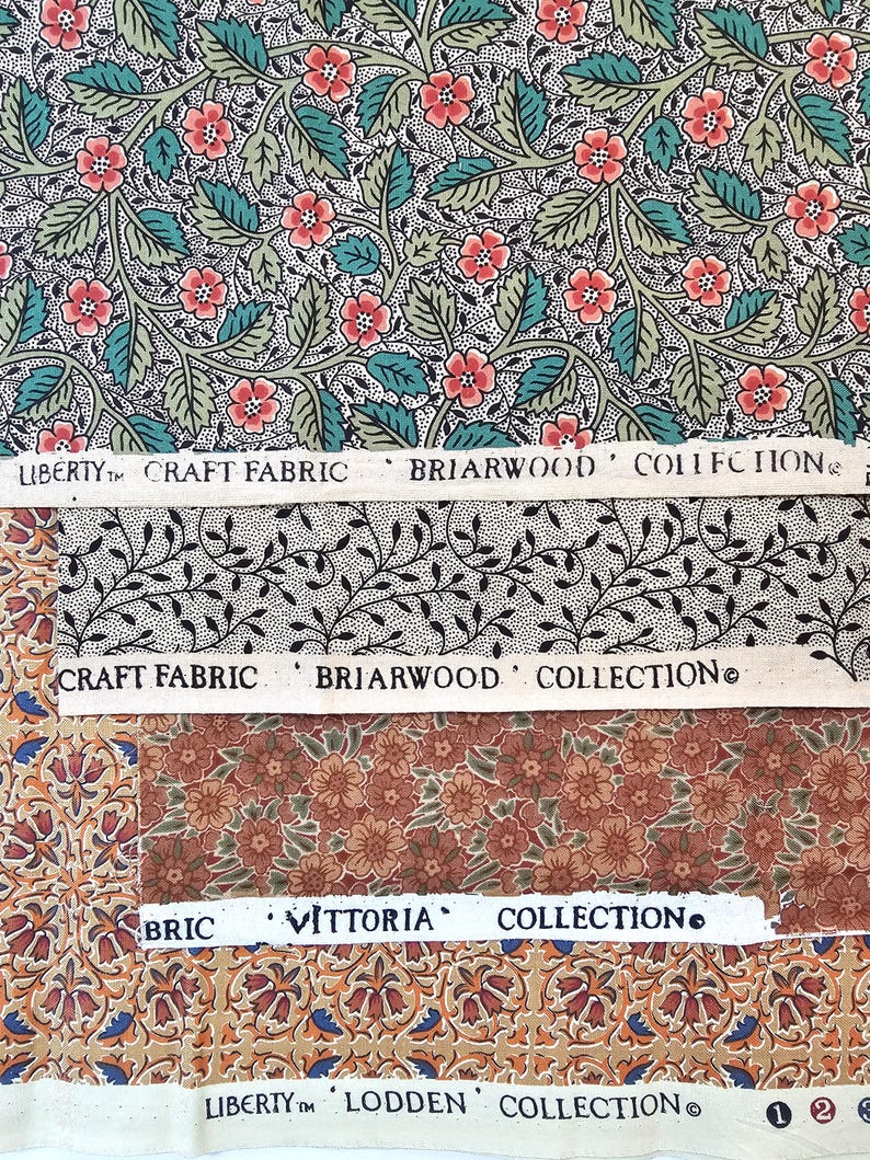 Vintage Liberty Craft Fabric, Curated Bundle, 2-1/8 Yards Total, 100% ...