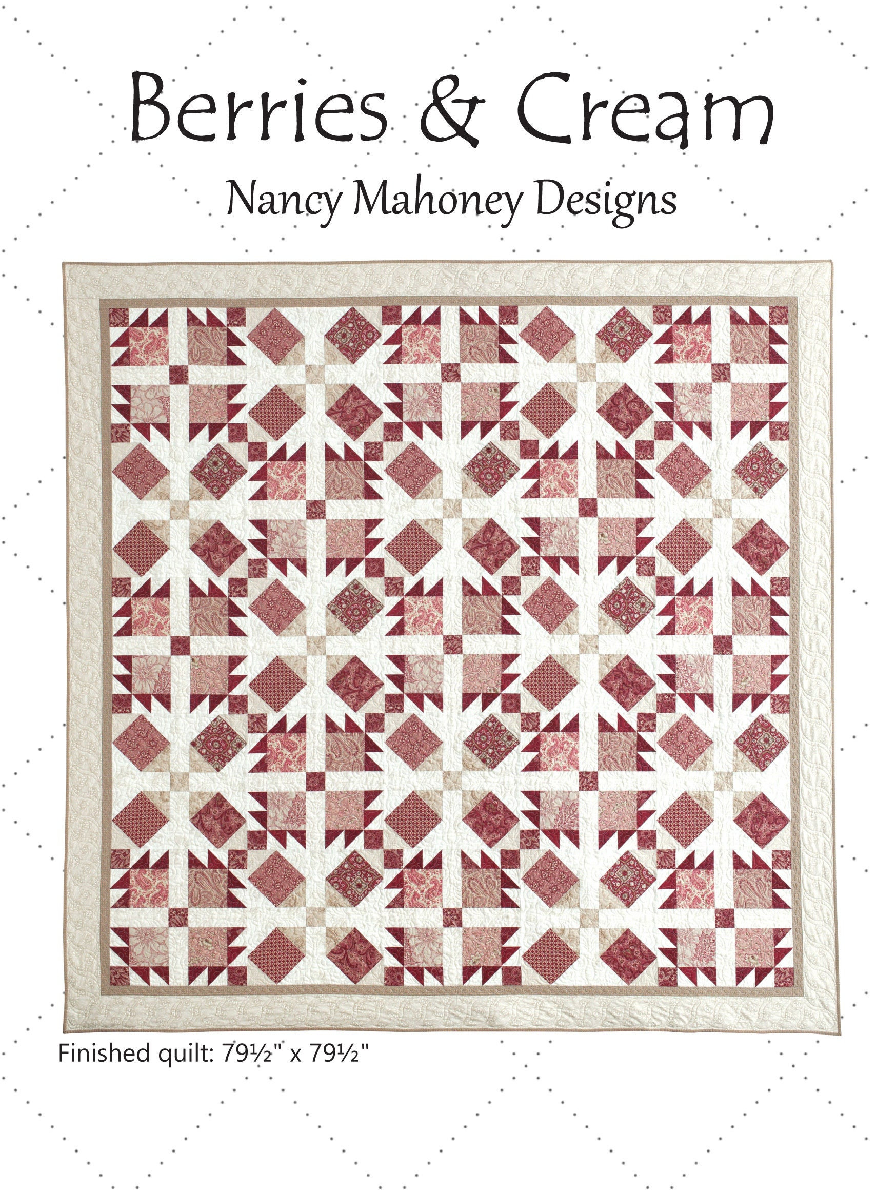 Berries & Cream Quilt Pattern paper Copy - Etsy