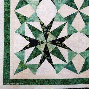 Spring Green Quilt Pattern (PDF Digital Download), Foundation Paper ...
