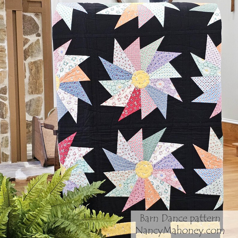 Barn Dance Quilt Pattern (PDF Digital Download), Foundation Pieced ...