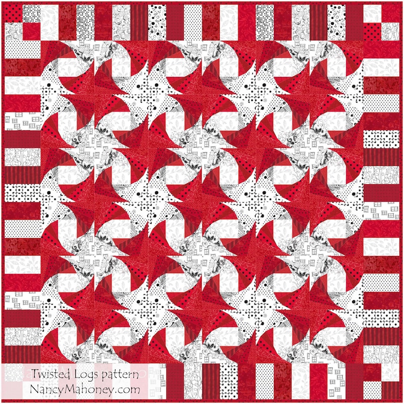 Twisted Logs Quilt Pattern PDF Digital Download - Etsy