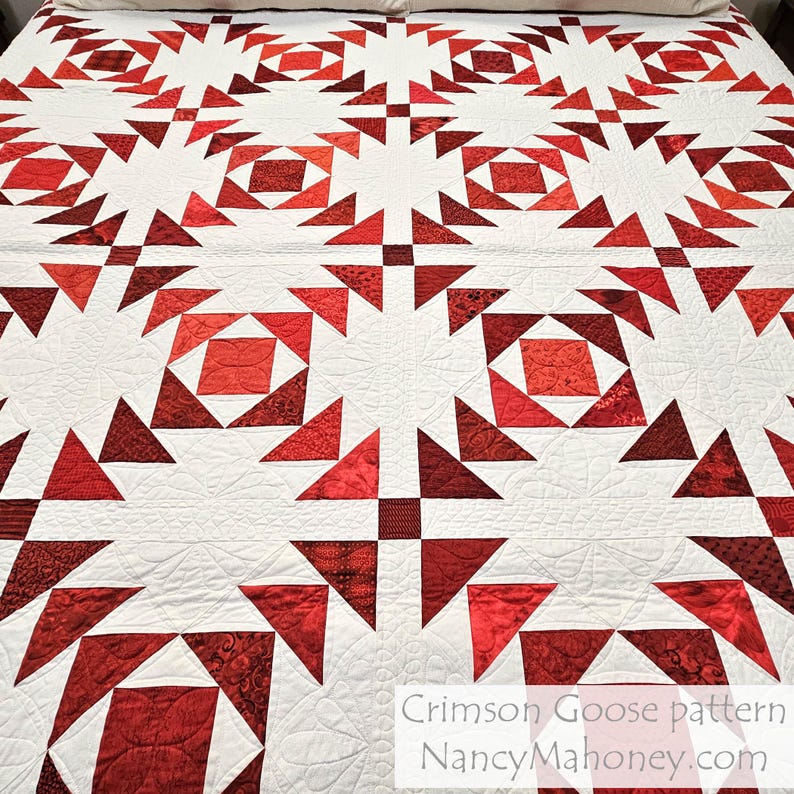 Crimson Goose Quilt Pattern (PDF Digital Download), Foundation Paper ...