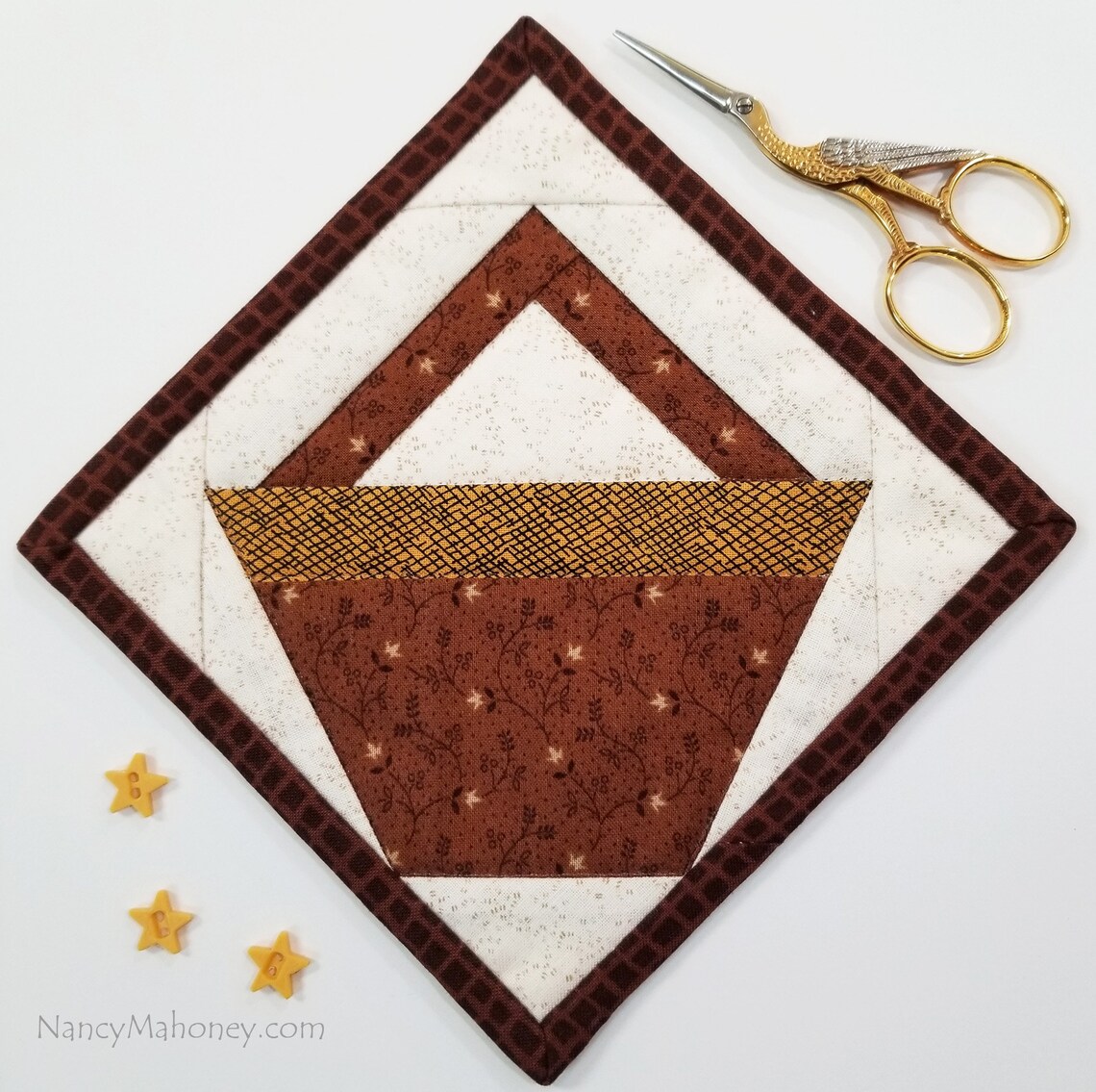 Flower Baskets Quilt Pattern paper Copy - Etsy