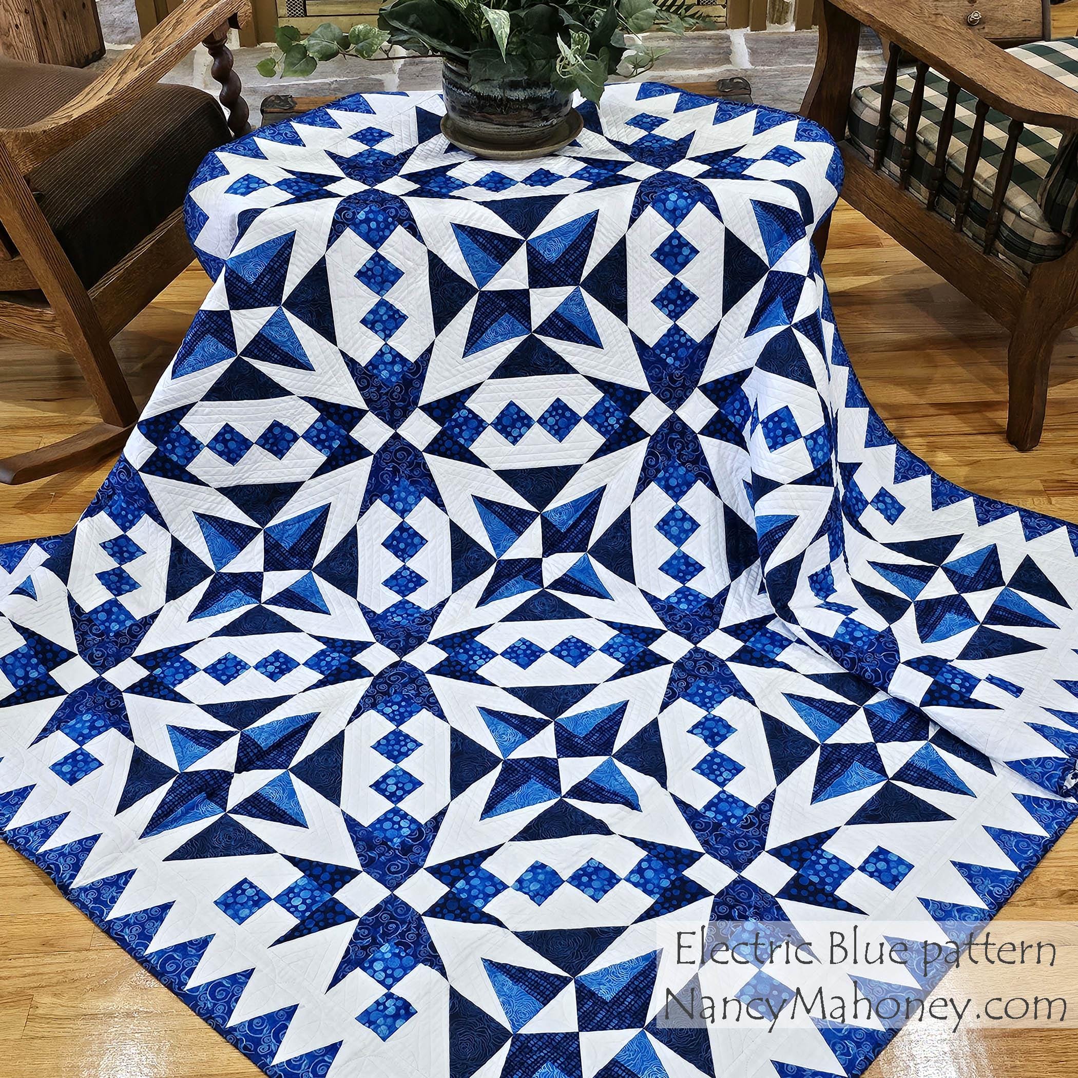 Electric Blue Quilt Pattern (PDF Digital Download) - Etsy