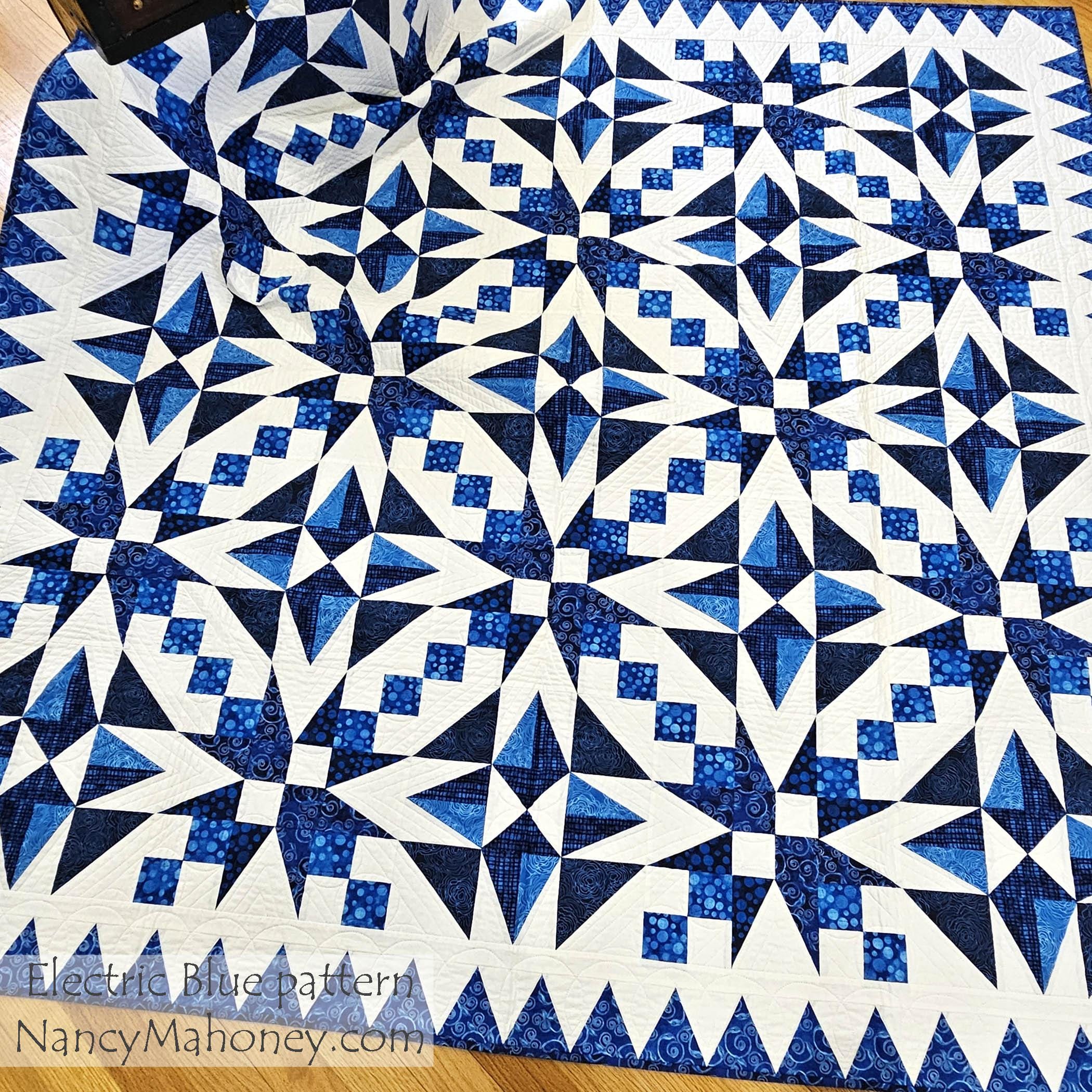Electric Blue Quilt Pattern (PDF Digital Download) - Etsy