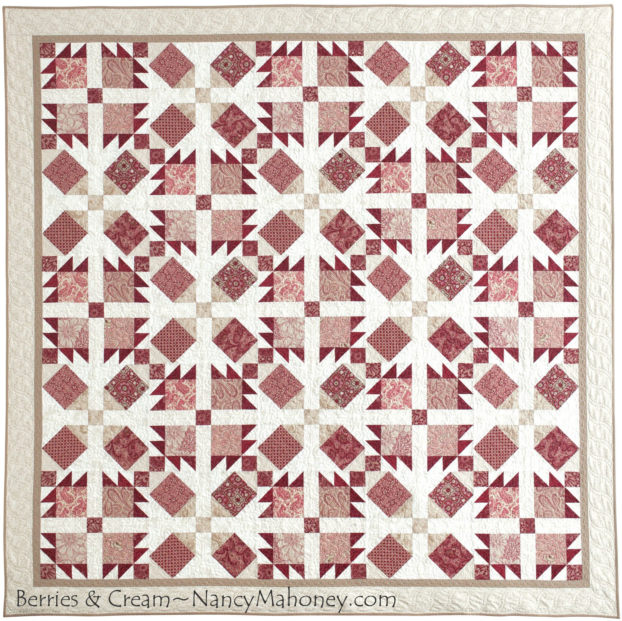 Berries & Cream Quilt Pattern paper Copy - Etsy