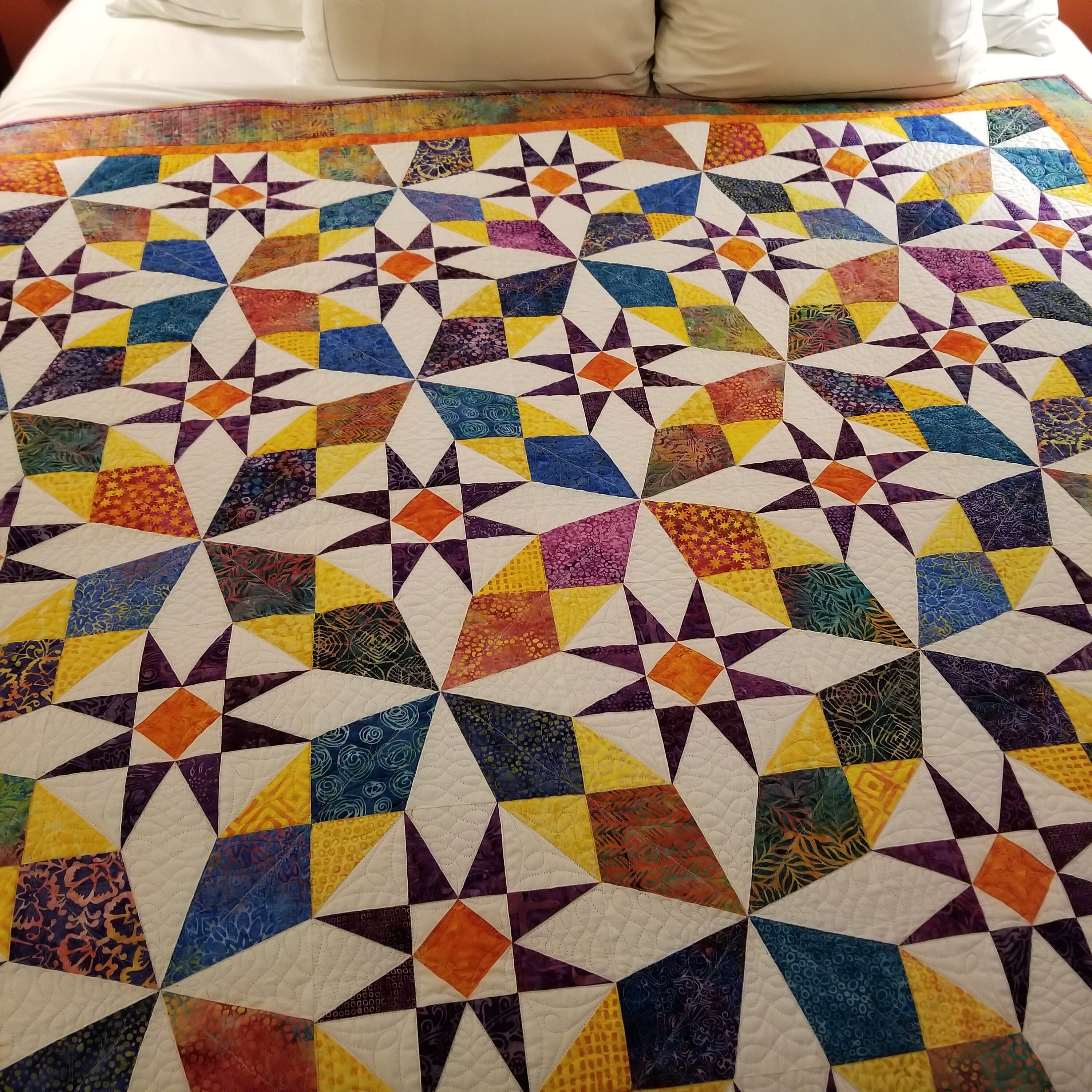 Star Magic Quilt (PDF Digital Pattern), Foundation Paper Pieced Blocks ...