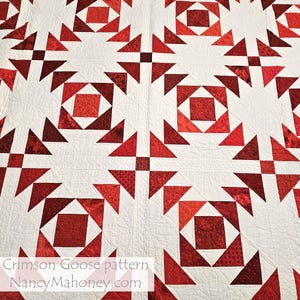 Crimson Goose Quilt Pattern (PDF Digital Download), Foundation Paper ...