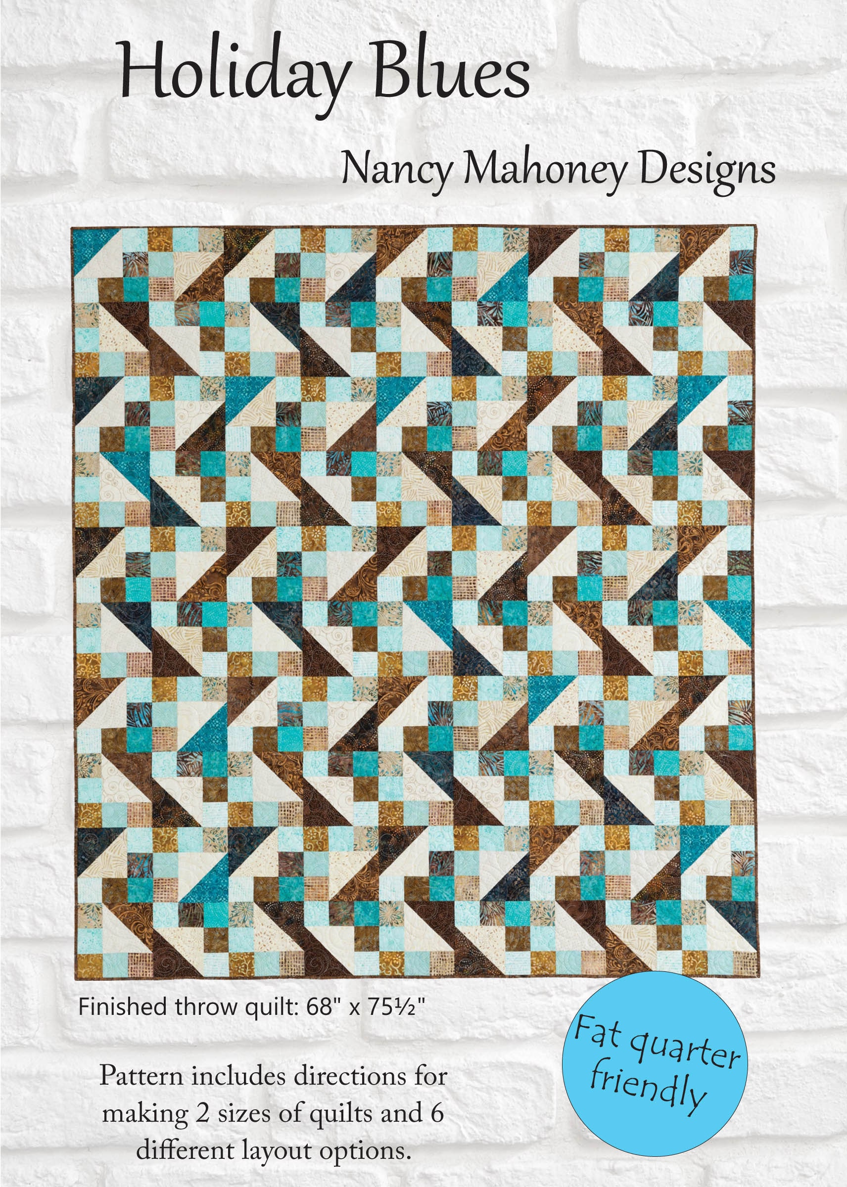 Holiday Blues Quilt Pattern (paper) - Etsy