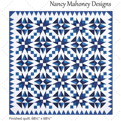 Electric Blue Quilt Pattern paper Copy - Etsy