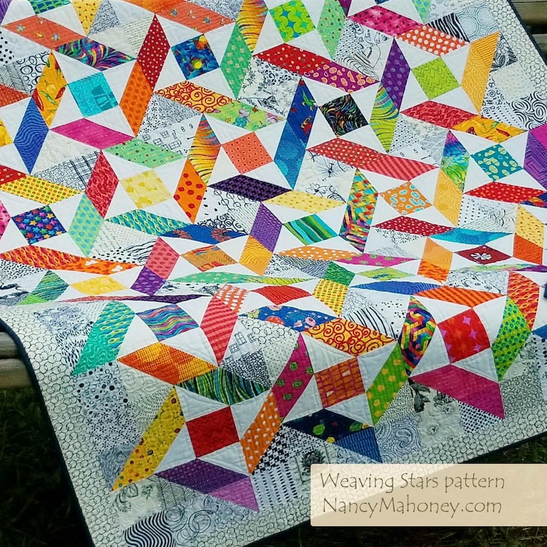 Weaving Stars Quilt Pattern (PDF Digital Download) - Etsy