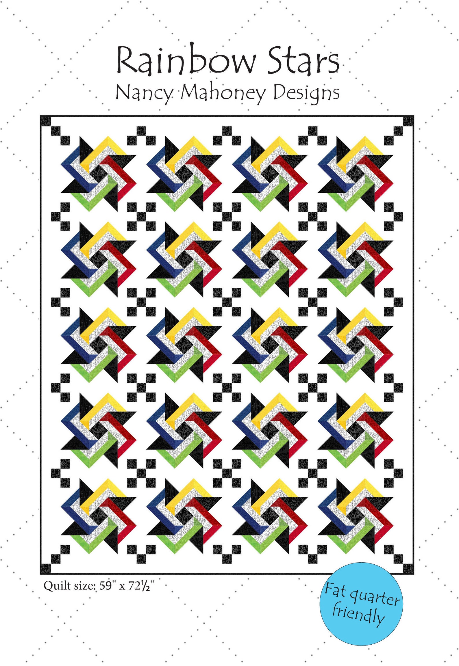 Rainbow Stars Quilt Pattern PDF Digital Download - Etsy Canada