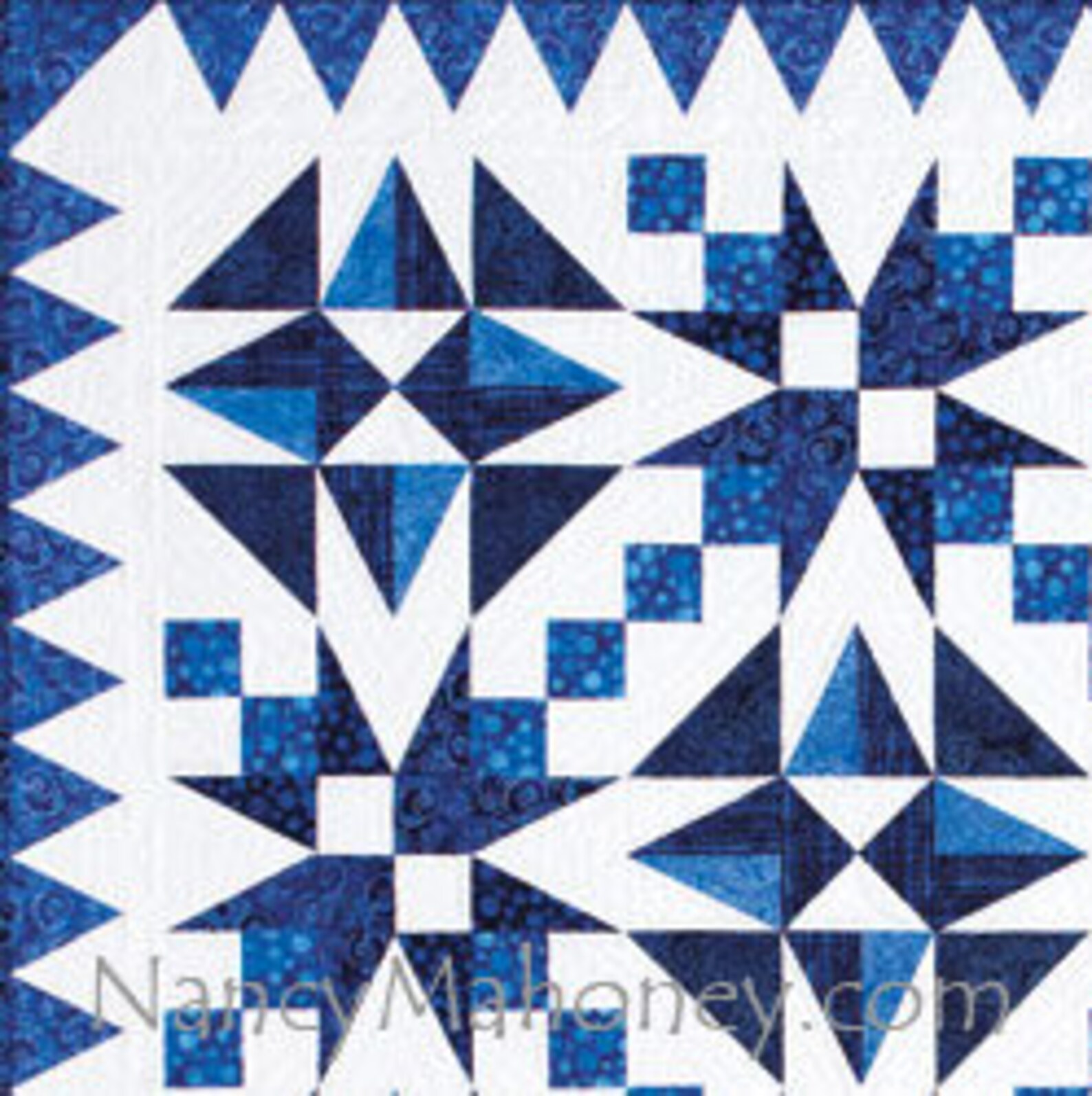 Electric Blue Quilt Pattern paper Copy - Etsy