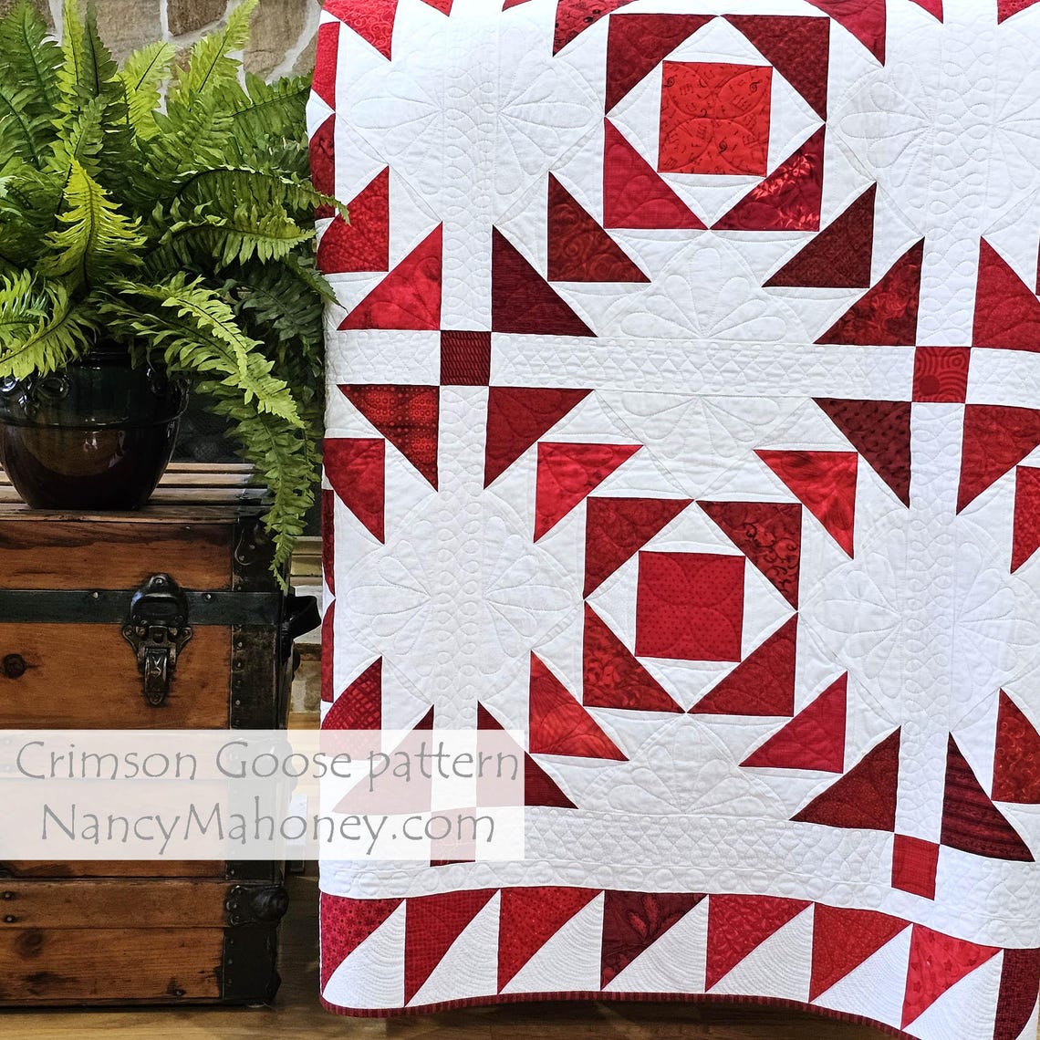 Crimson Goose Quilt Pattern (PDF Digital Download), Foundation Paper ...