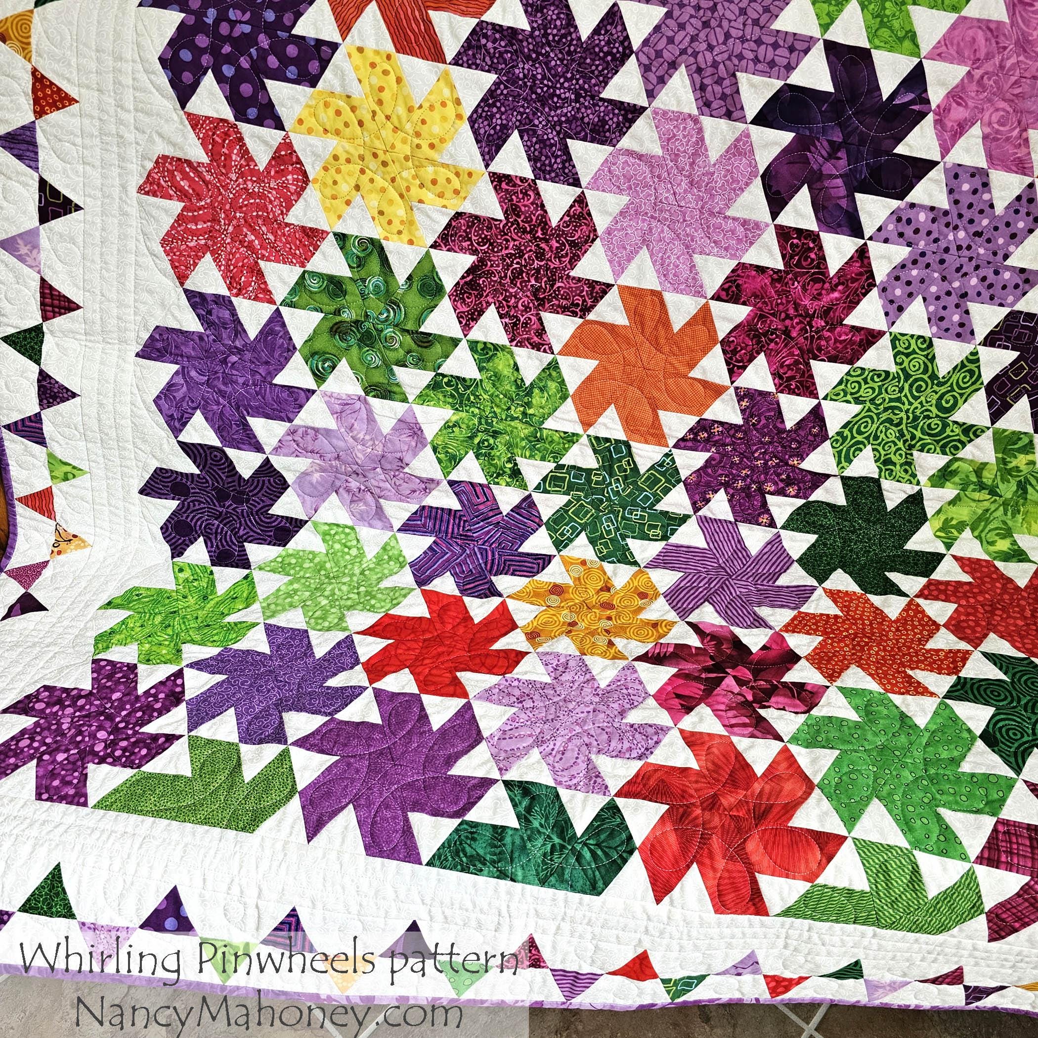 Whirling Pinwheels Quilt Pattern (PDF Digital Download) - Etsy