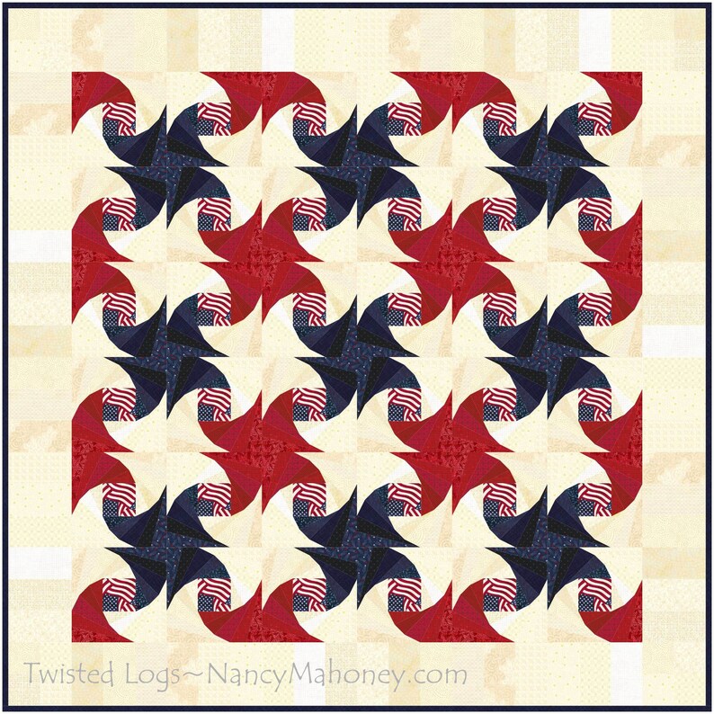 Twisted Logs Quilt Pattern PDF Digital Download - Etsy