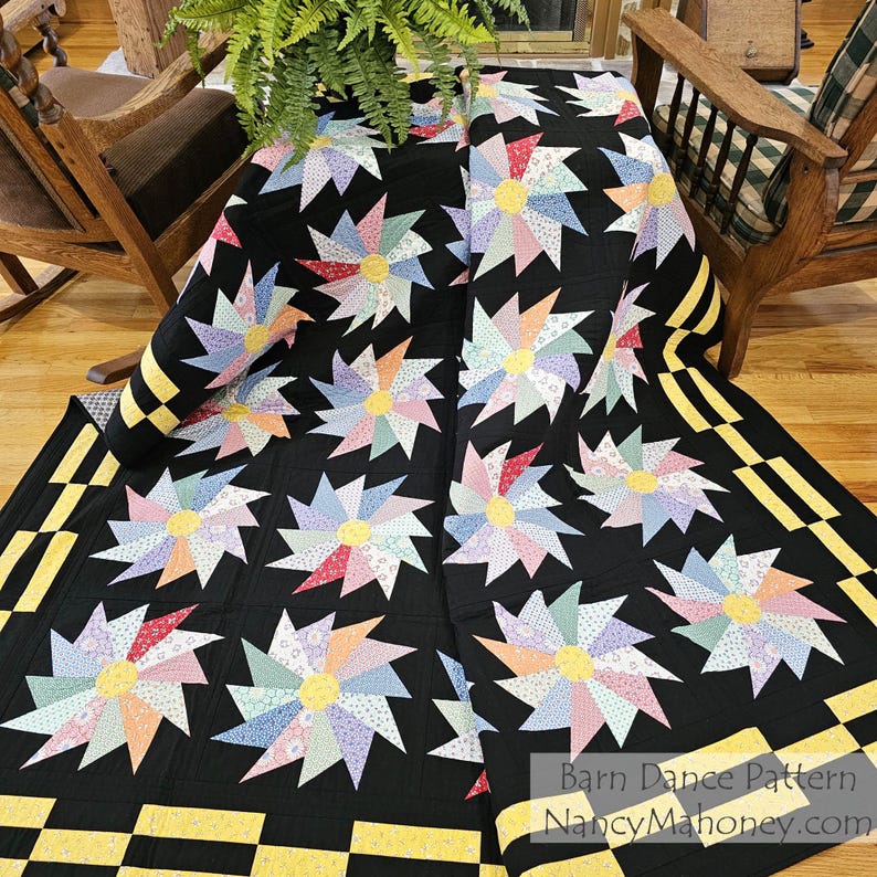 Barn Dance Quilt Pattern (PDF Digital Download), Foundation Pieced ...