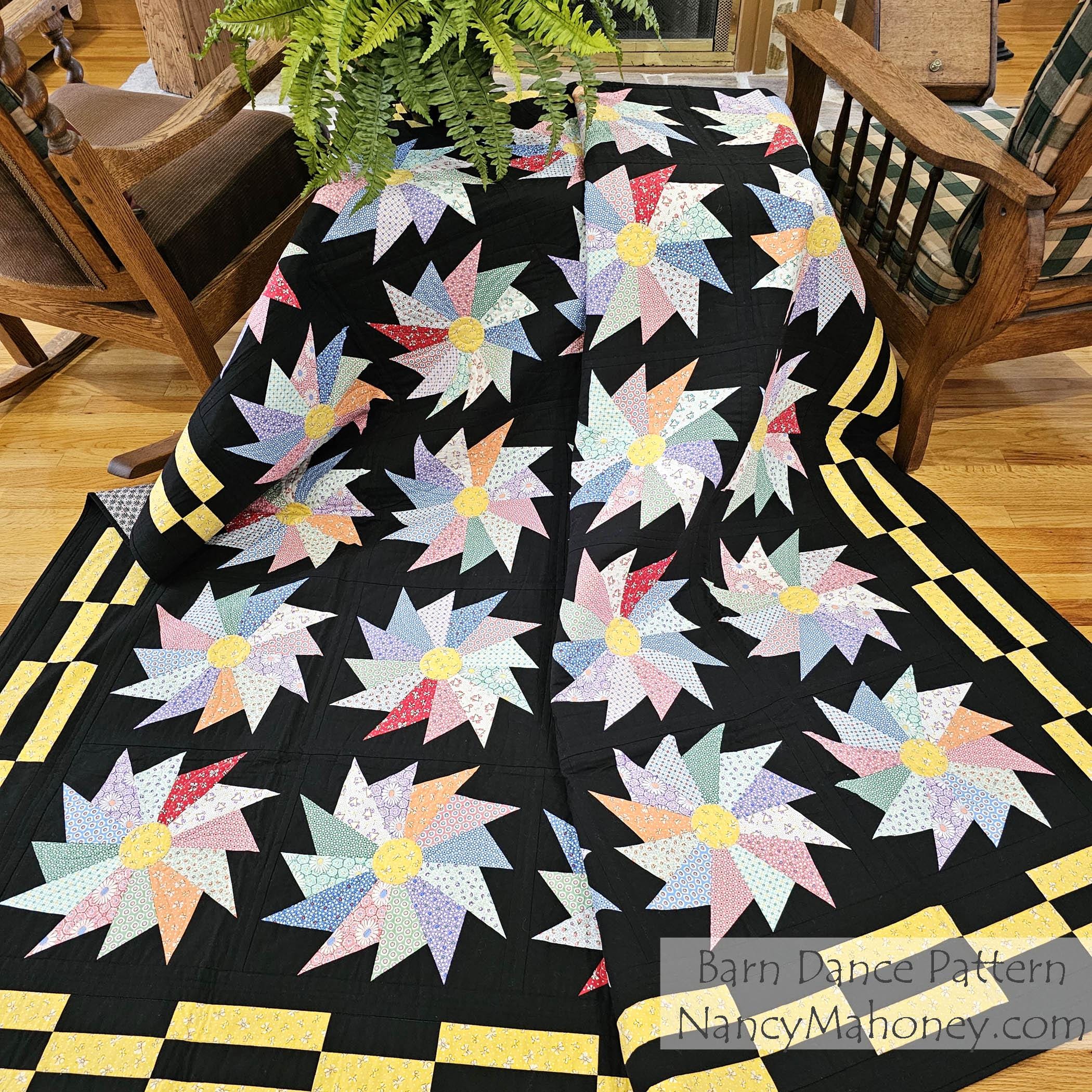 Barn Dance Quilt Pattern (PDF Digital Download), Foundation Pieced ...