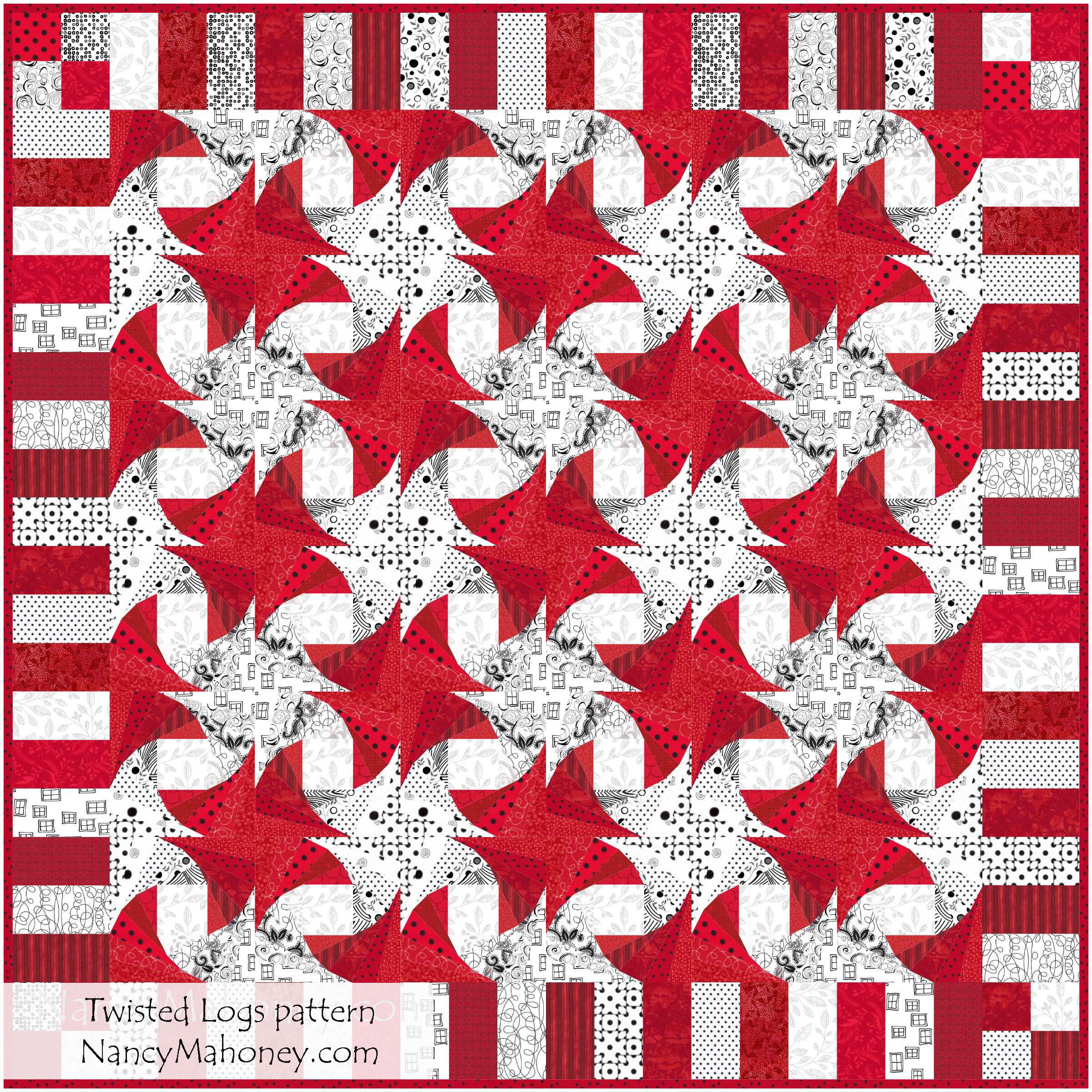 Twisted Logs Pattern (paper Copy), Foundation Paper Pieced Blocks - Etsy