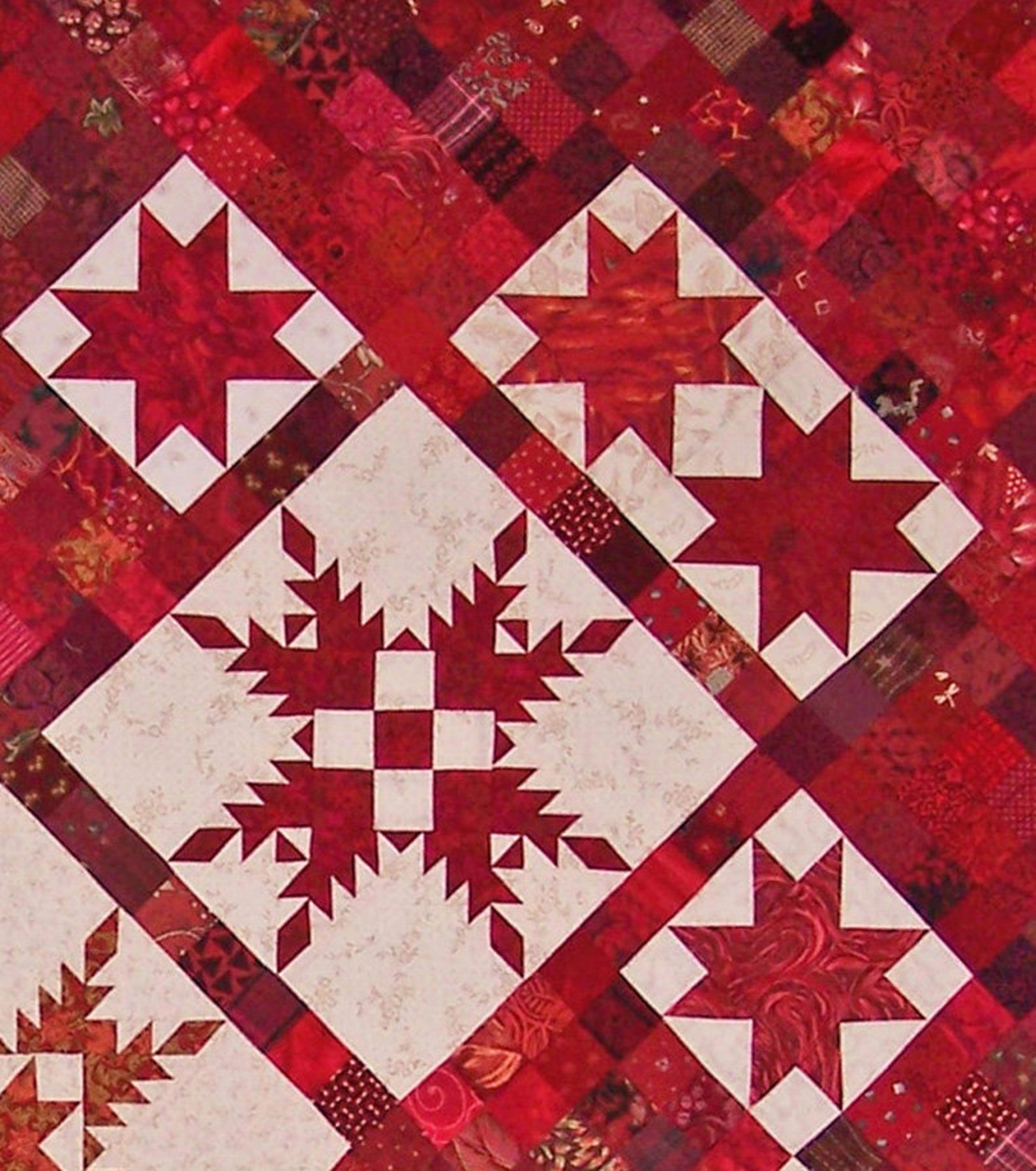 Feathered Star Sampler Quilt Pattern (PDF Digital Download), Foundation ...