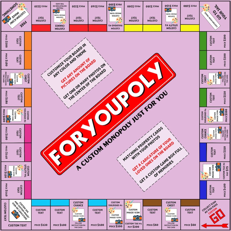 Custom monopoly board game template - punkhs