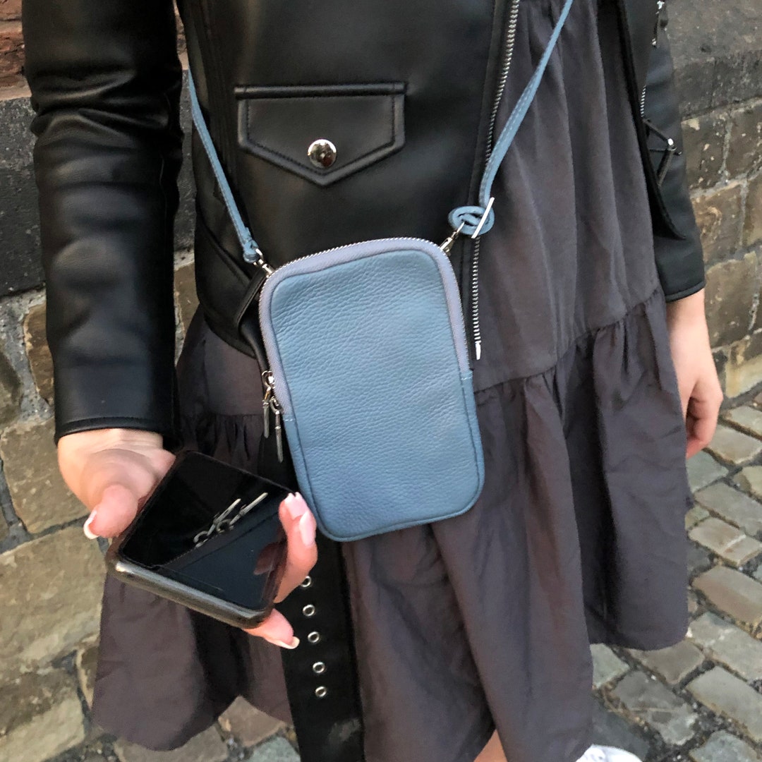 Leather Cell Phone Bag for Women, Mobile Phone Crossbody Bag ...
