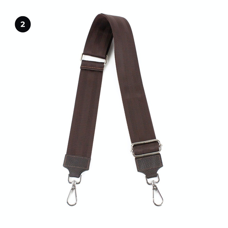 Brown Bag Strap, Wide Shoulder Strap, Fanny Pack Strap, Patterned Bag ...