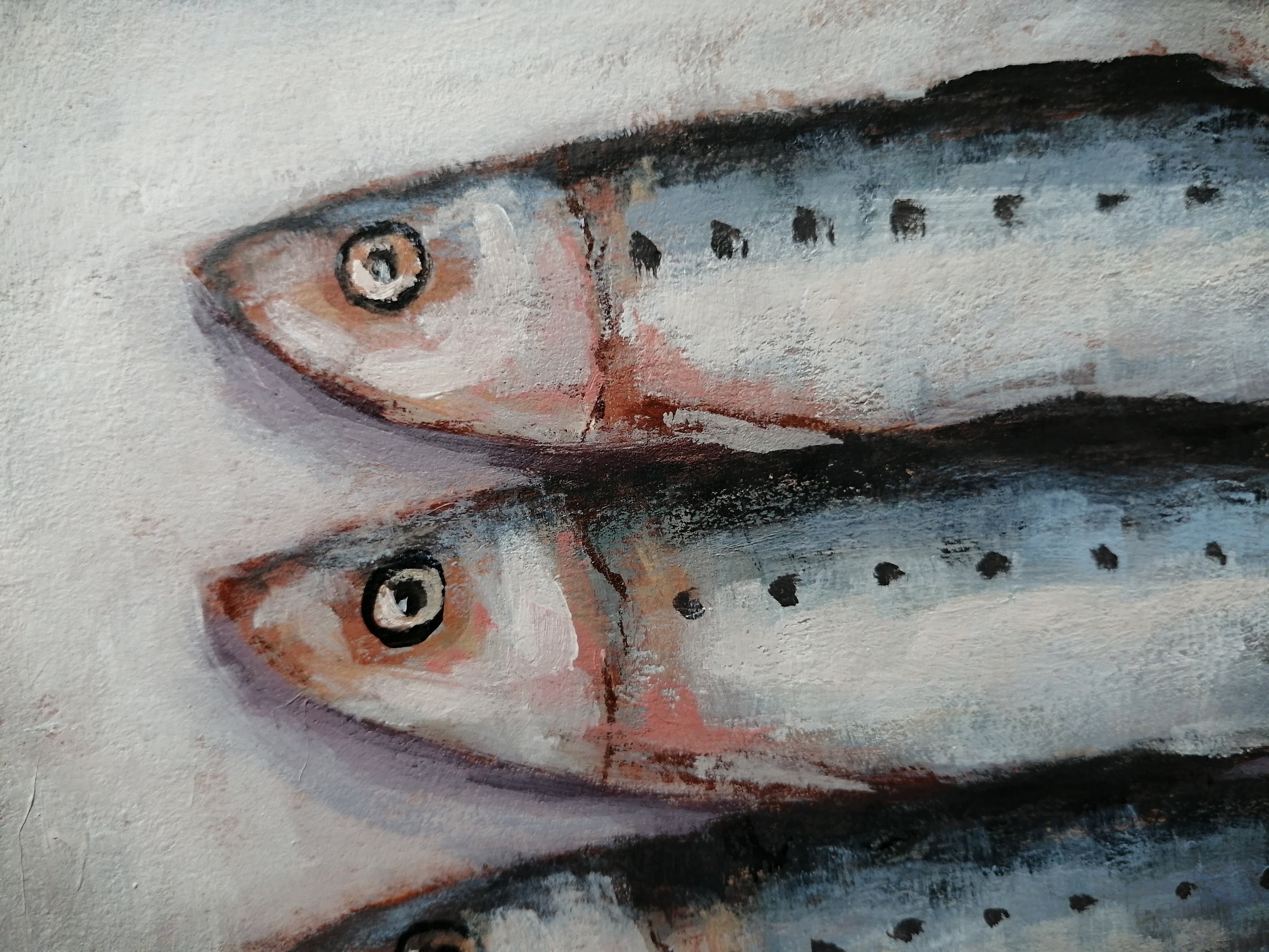 Sardine Art Print Unframed Sardines Painting Poster for - Etsy