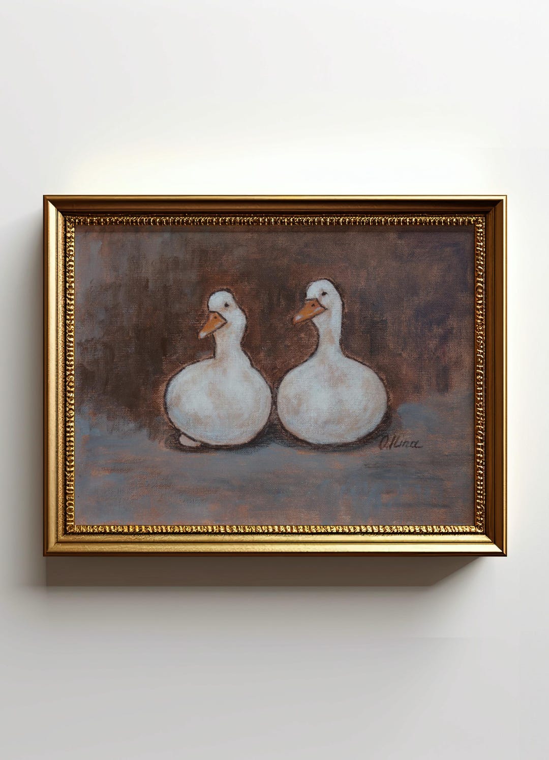 Duck Painting Kitchen Wall Art Ducks Print for Kids Room Farm Themed ...