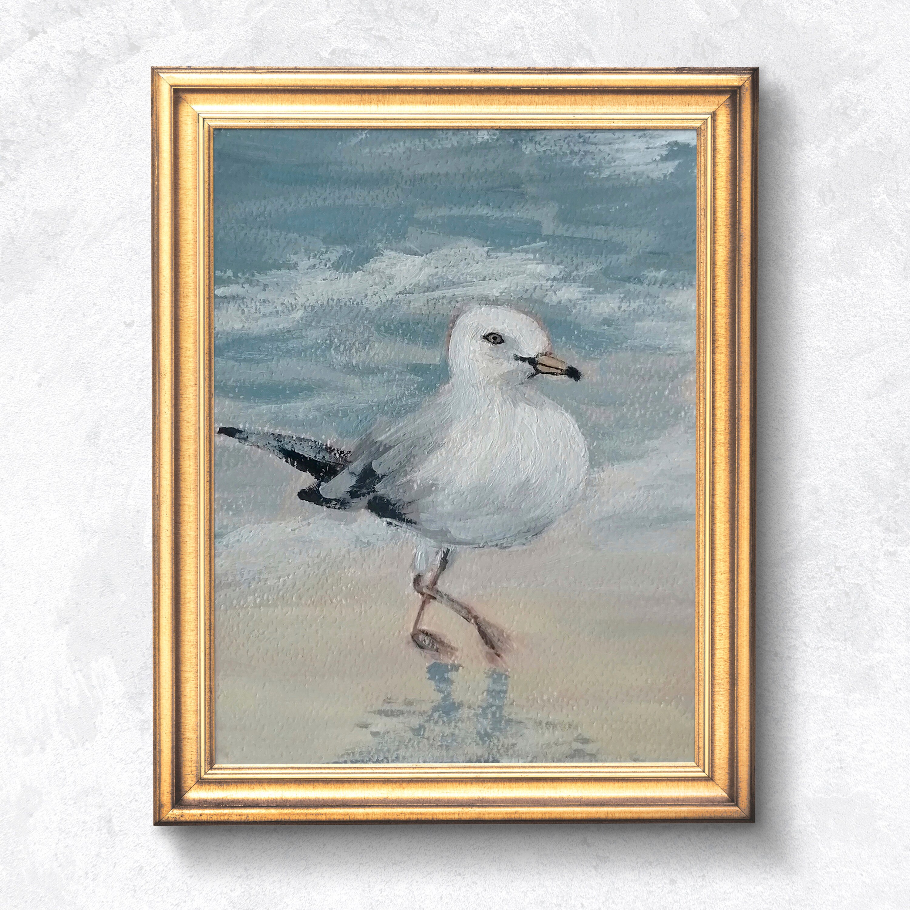 Seagull Print Unframed Modern Coastal Art Print - Etsy