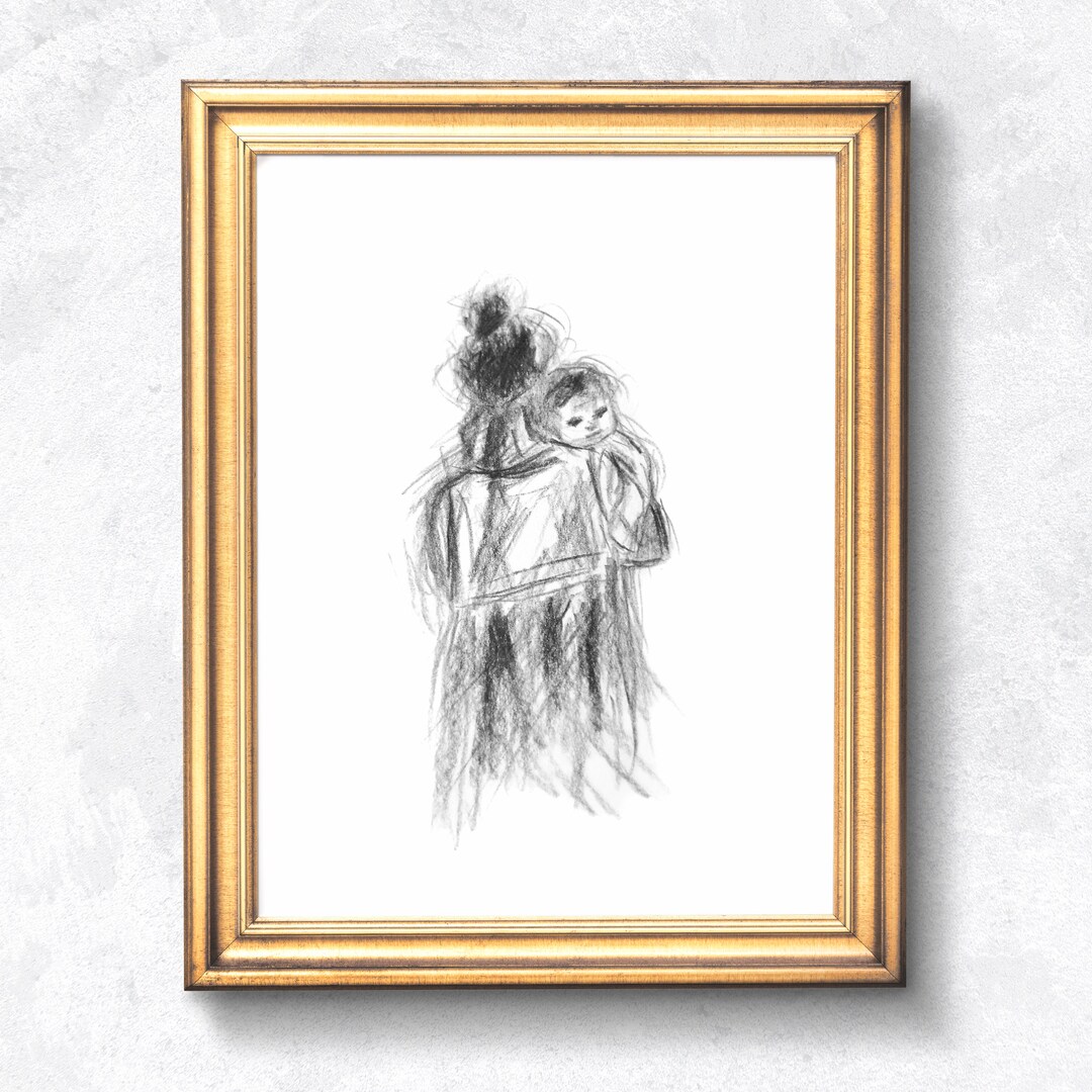 Motherhood Art Print Unframed Mother and Baby Painting Print - Etsy