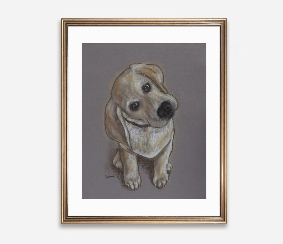 Little Dog Art Print unframed Puppy Original Drawing Wall Decor - Etsy