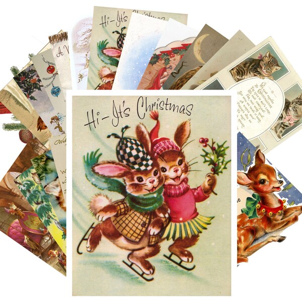 Christmas Postcards Vintage - Etsy