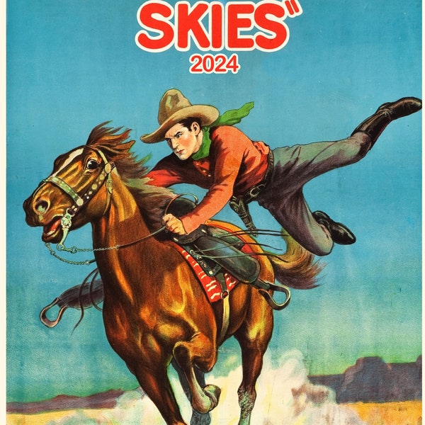 Cowboy Western Calendar - Etsy