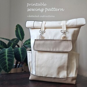 ROLLUP Backpack Sewing Pattern Instructions Printable - Etsy