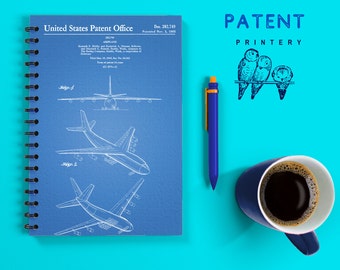 Airplane Design Spiral Notebook - Vertical Takeoff Airplane - Etsy