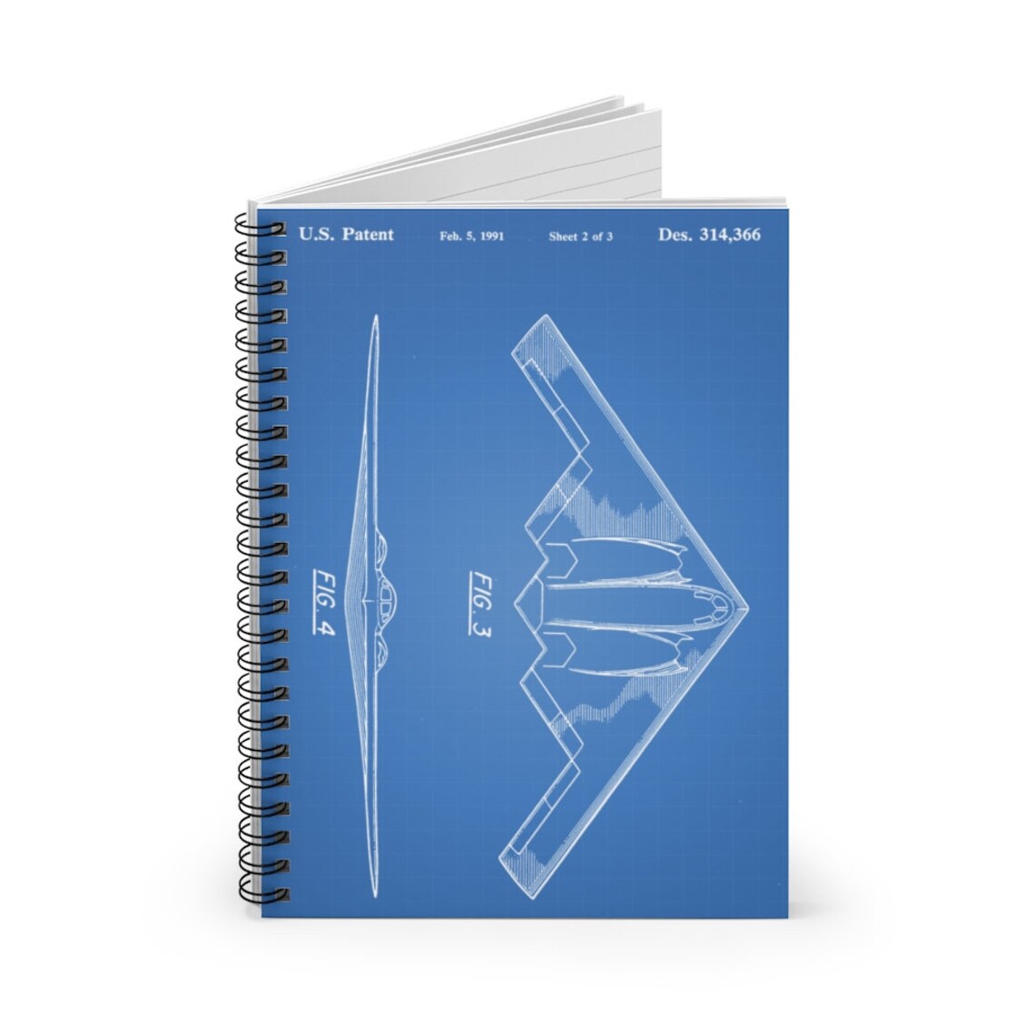 Airplane Design Spiral Notebook Military Airplane Design - Etsy