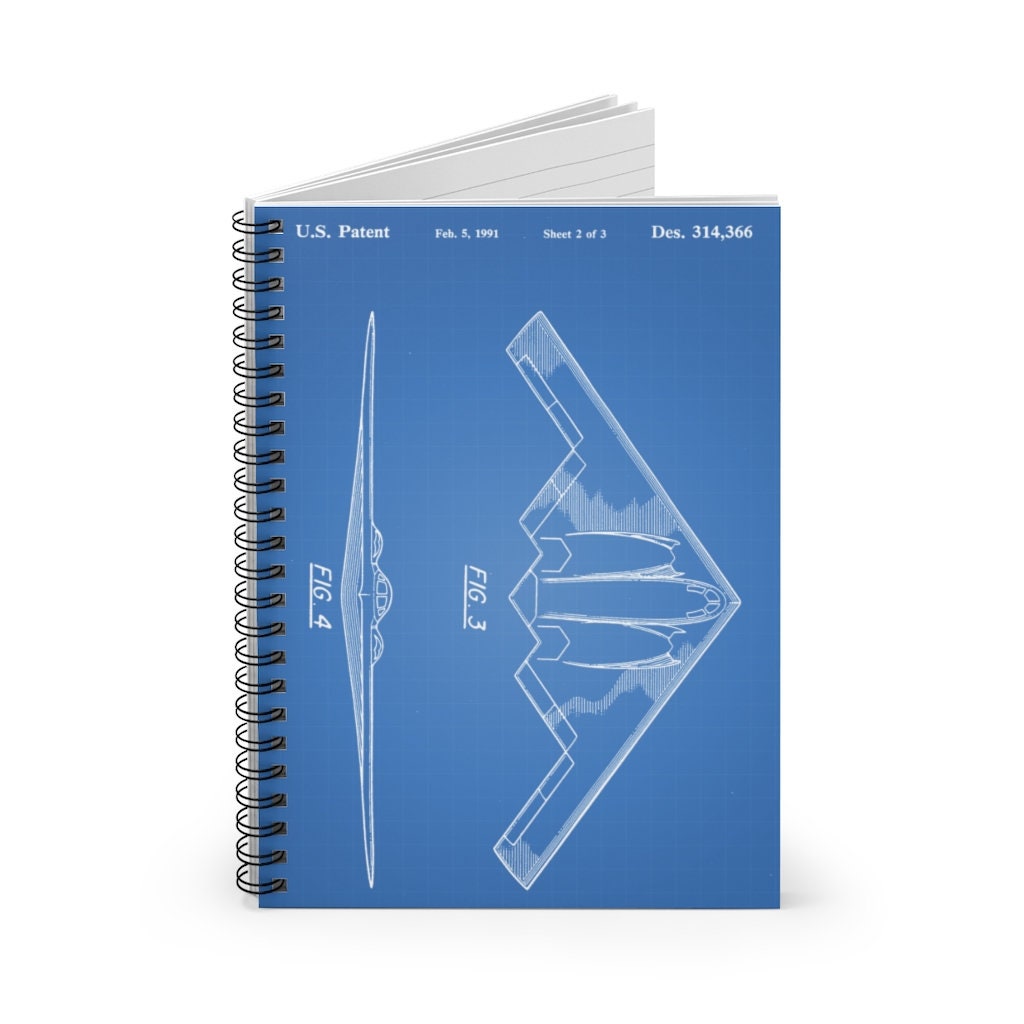 Airplane Design Spiral Notebook Military Airplane Design - Etsy