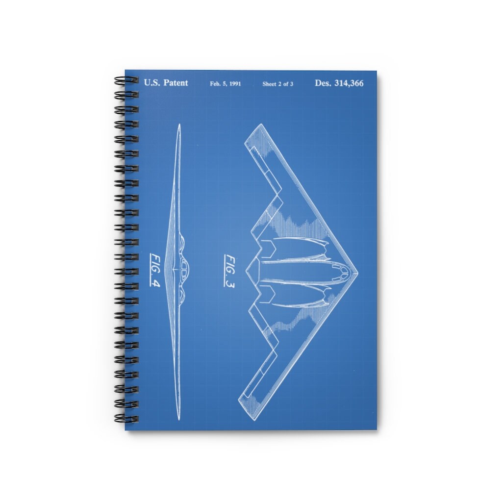Airplane Design Spiral Notebook Military Airplane Design - Etsy