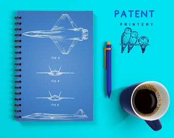 Airplane Design Spiral Notebook - Vertical Takeoff Airplane - Etsy