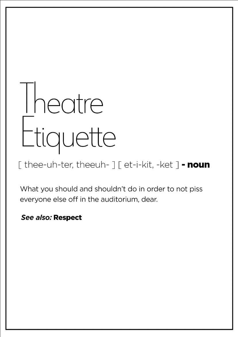 Theatre Etiquette Poster - Etsy UK