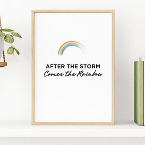 After the Storm Comes the Rainbow Print, Wall Art, Nursery Print ...