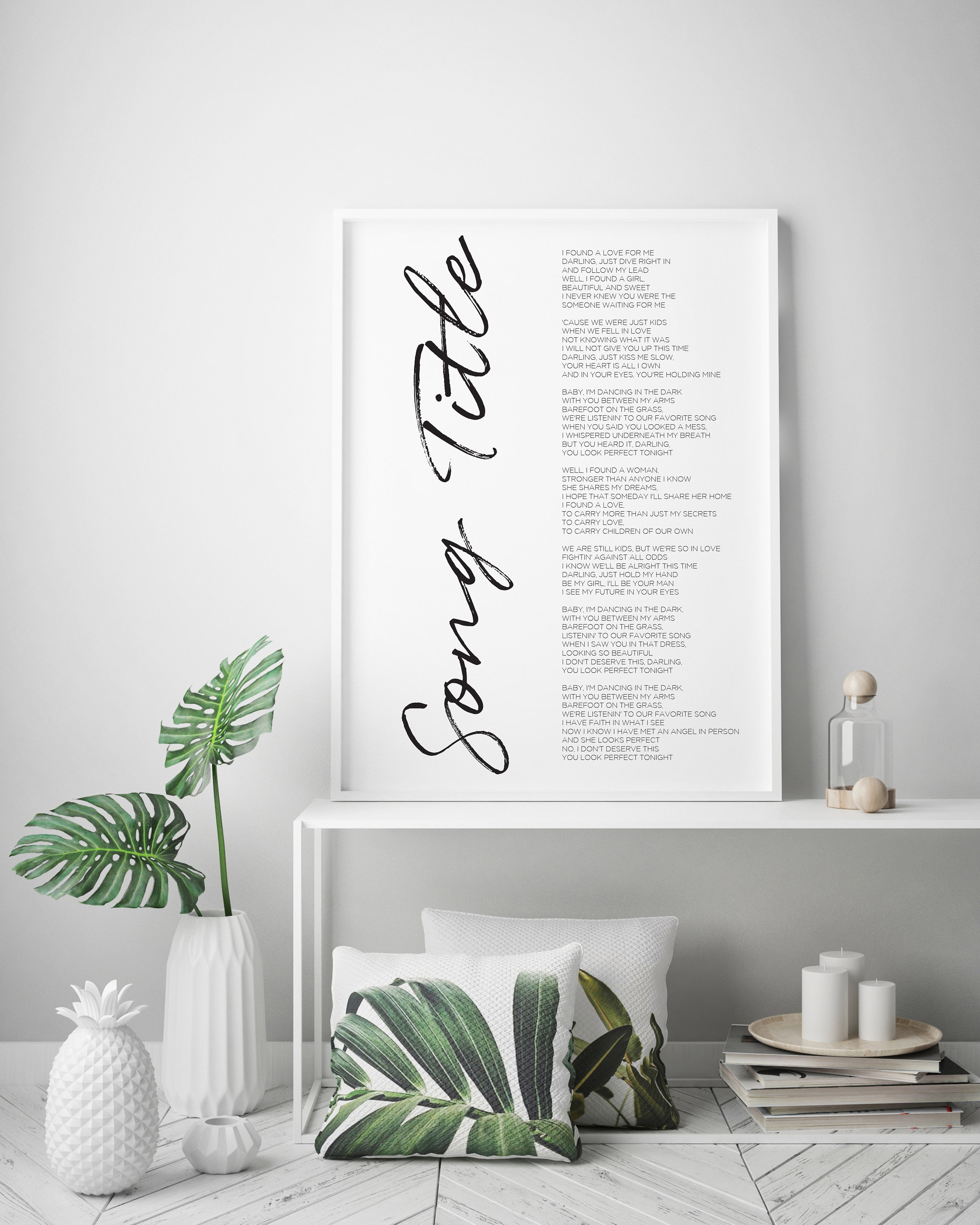 Custom Favourite Song Wall Art Print Wall Decor Black and - Etsy UK