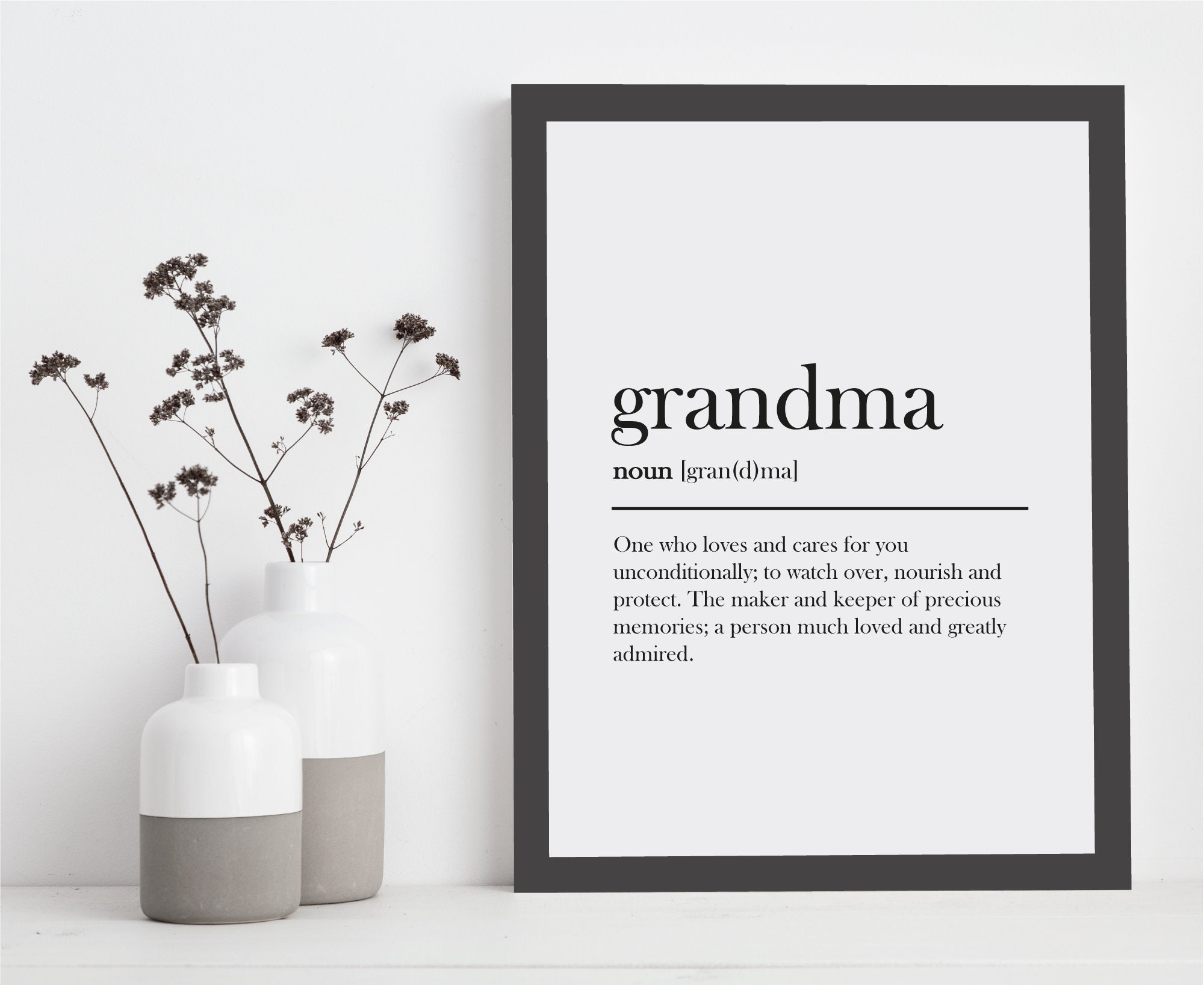 Grandma Definition Print Gran Quote Print Wall Art Grandma - Etsy