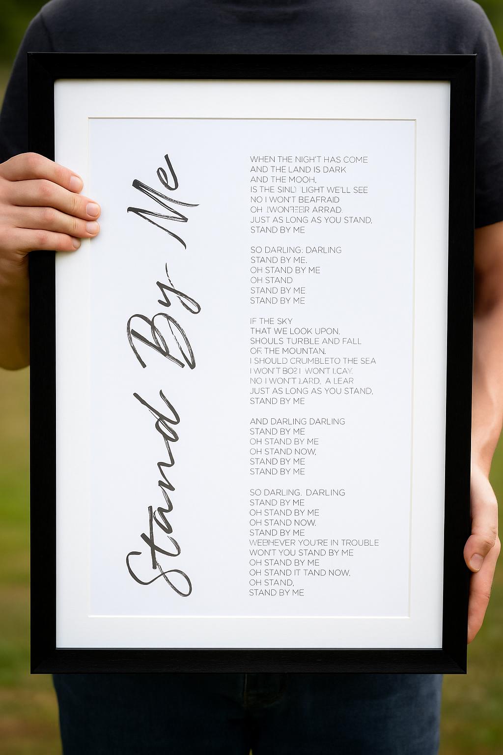Custom Favourite Song Wall Art Print, Wall Decor, Black and White, Home ...