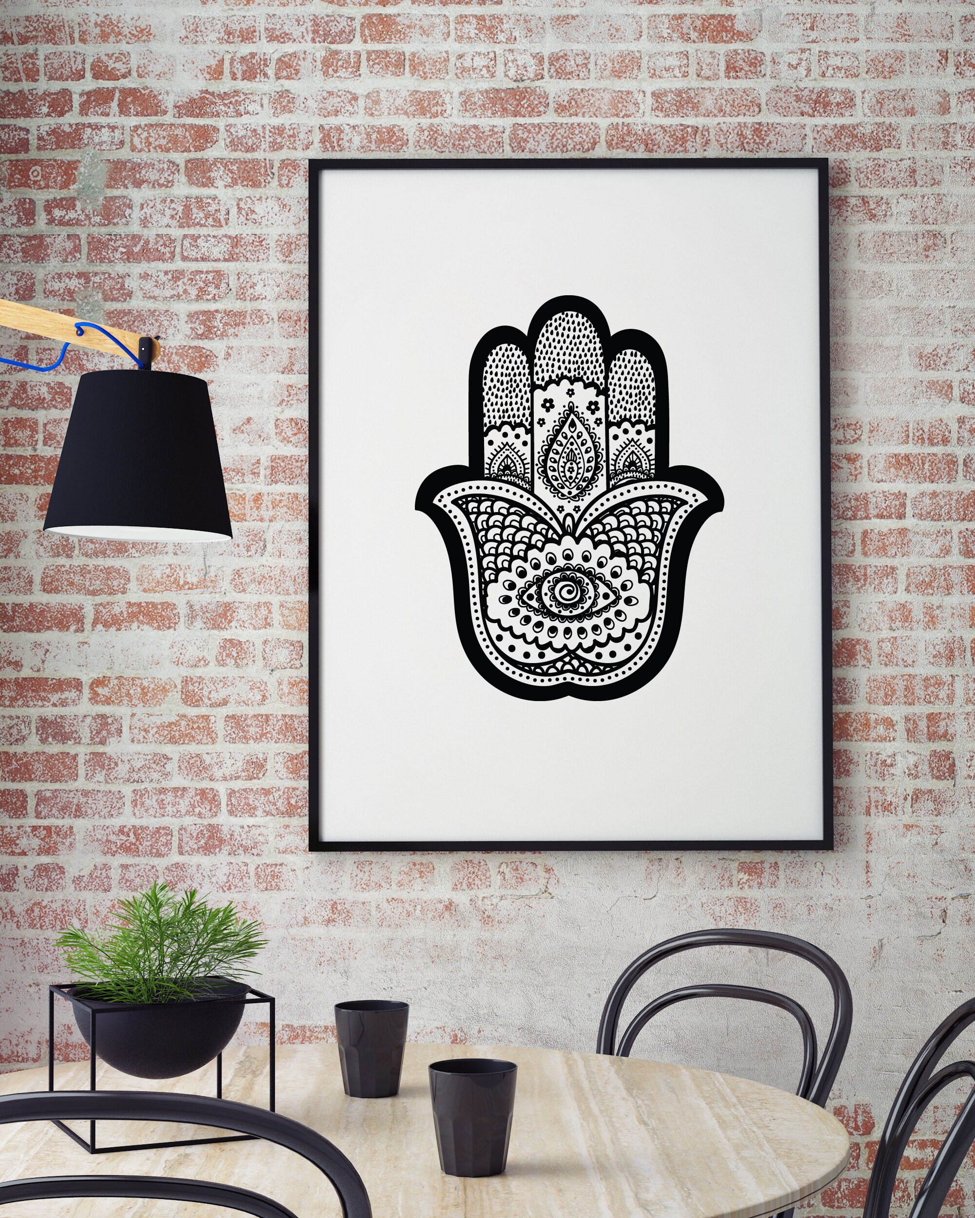 Mandala Hamsa Hand Print Buddhist Print Buddhism Poster - Etsy UK