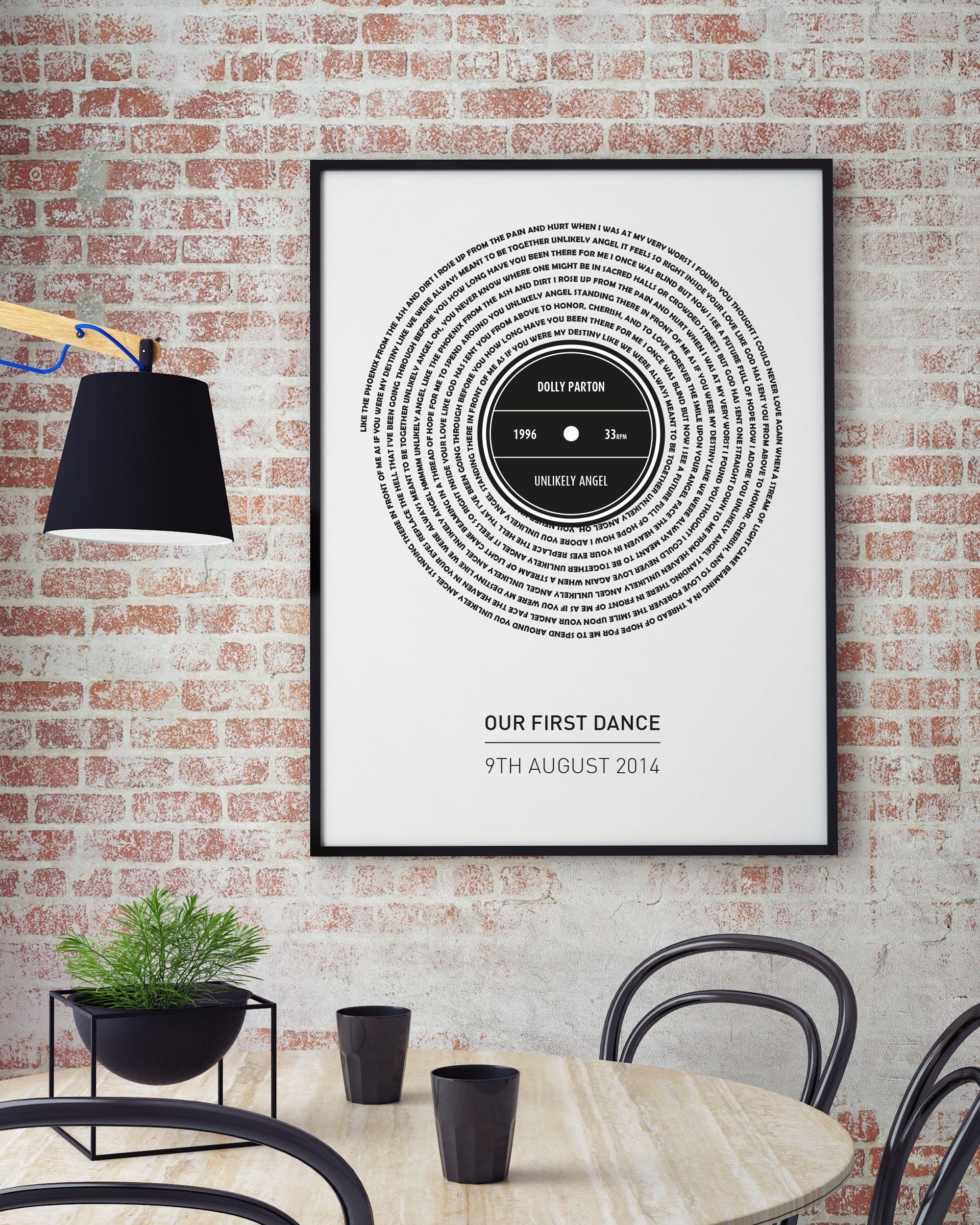 DIGITAL MUSIC DOWNLOAD Song Lyrics Record Print Custom Song - Etsy
